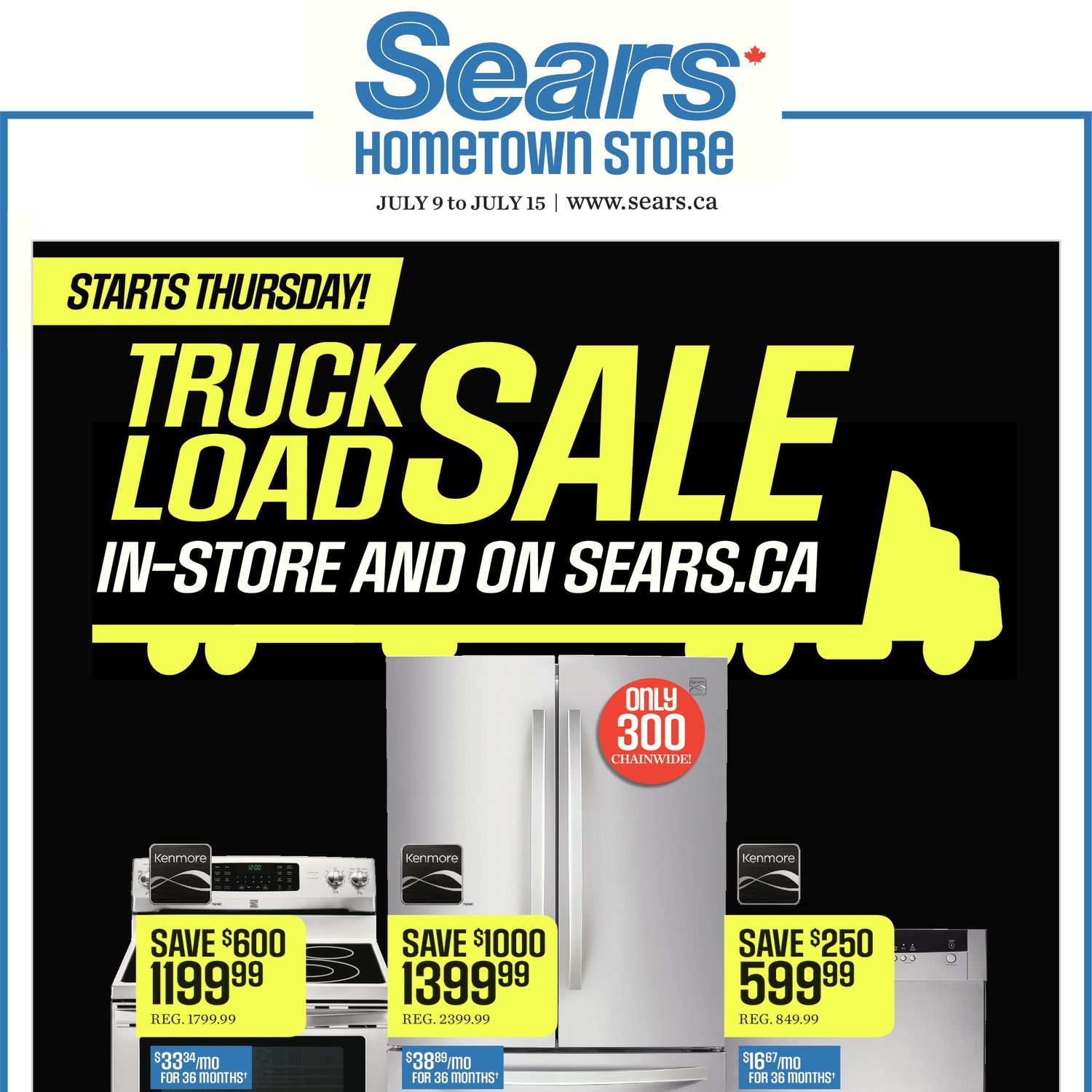 Sears Weekly Flyer - Hometown Store - Truckload Sale - Jul 9 – 15 ...