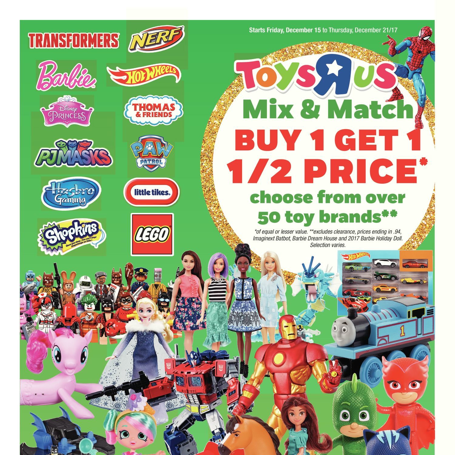 Toys R Us Weekly Flyer - Weekly - Mix & Match - Dec 15 – 21 ...