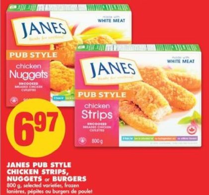 [No Frills] YMMV - Janes Pub Style Chicken Strips / Chicken Nuggets ...