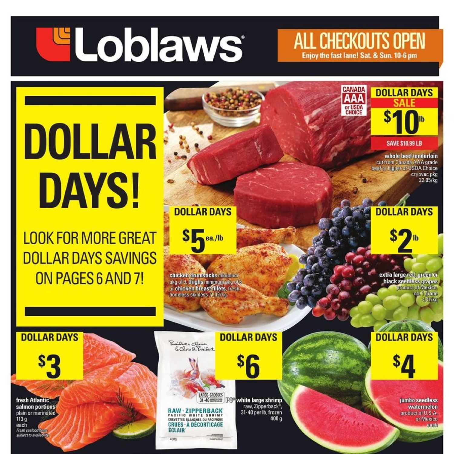 Loblaws Weekly Flyer - Weekly - Dollar Days! - Jun 7 – 13 ...