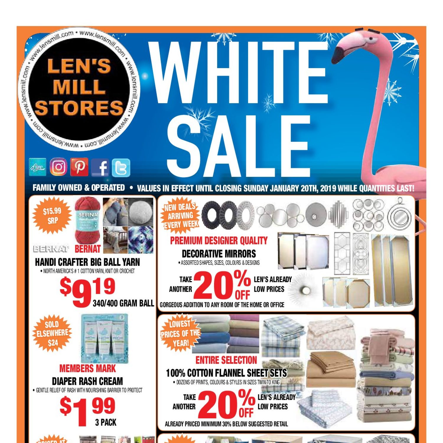 Len's Mill Stores Weekly Flyer - White Sale - Jan 7 – 20 - RedFlagDeals.com