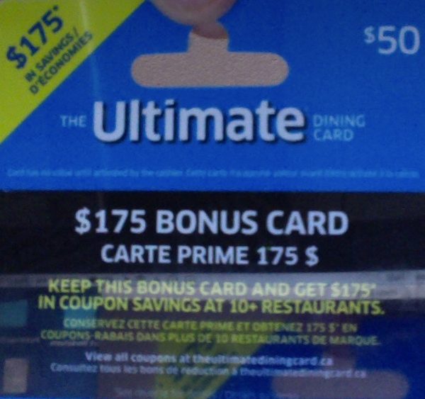 The Ultimate Dining Card - RedFlagDeals.com Forums