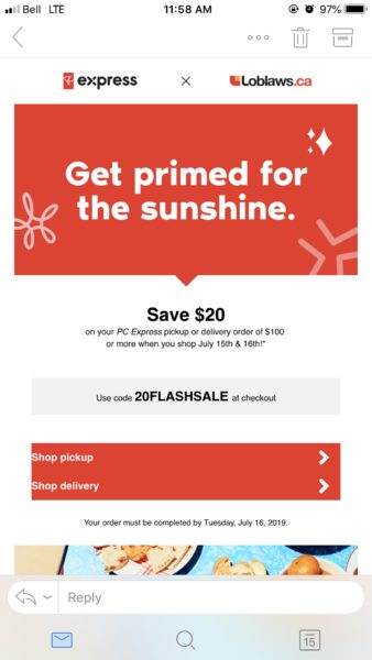 [Loblaws] PC Express Pick up or delivery $20 off $100 - RedFlagDeals ...