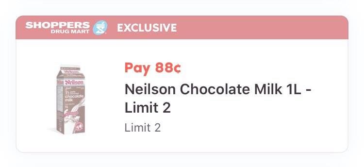 [Shoppers Drug Mart] Nelson Chocolate Milk 1L @ 88 cents, Limit 2 ...