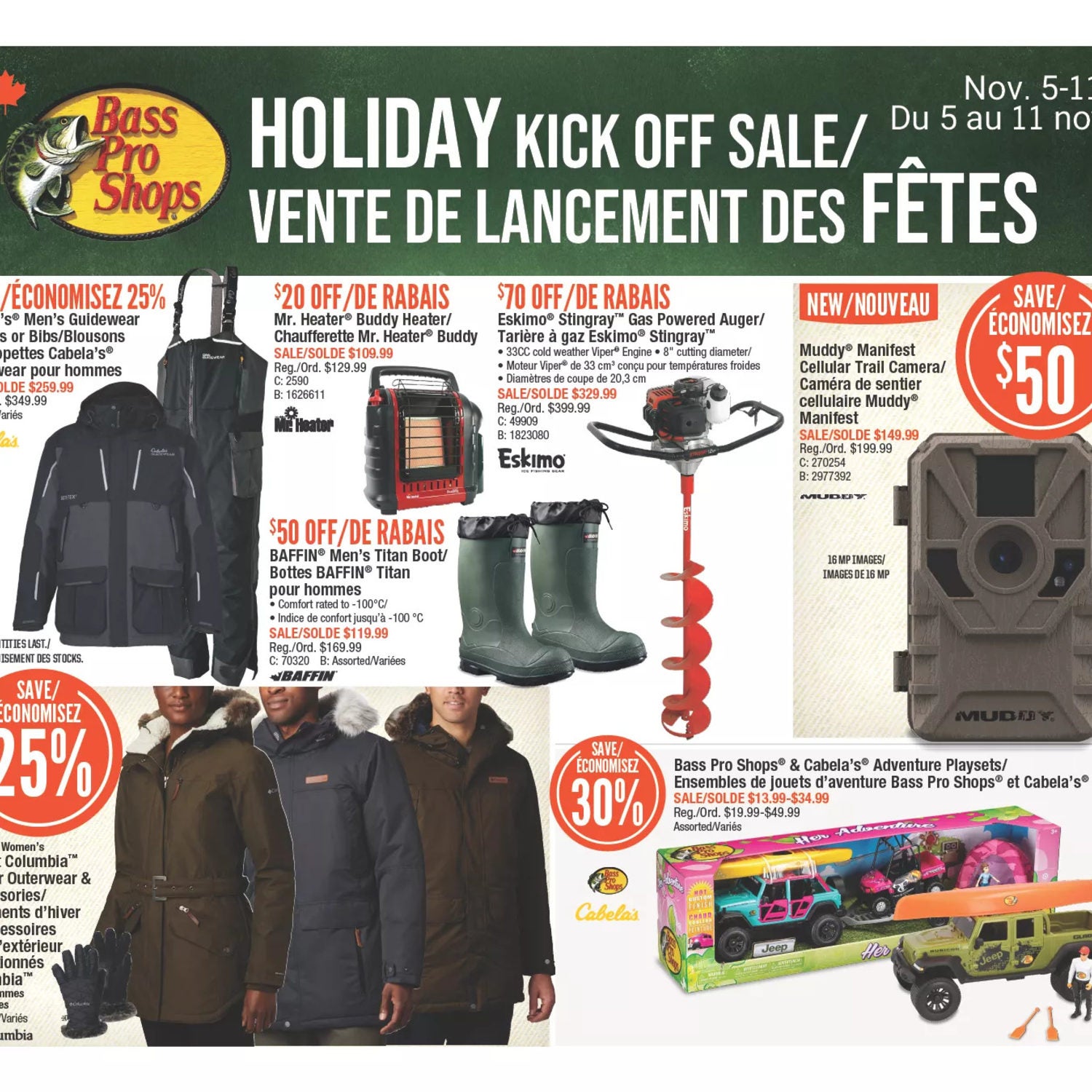 Bass Pro Shops Weekly Flyer - Holiday Kick Off Sale - Nov 5 – 11 ...