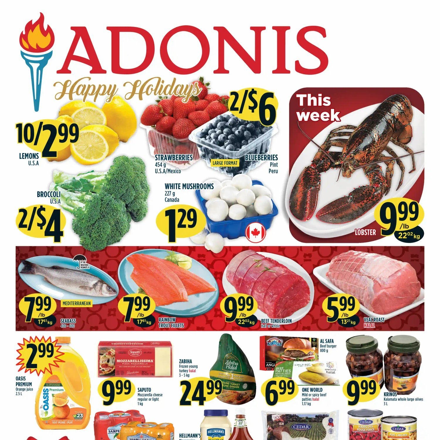 Marche Adonis Weekly Flyer - Weekly Specials - Happy Holidays - Dec 24 ...