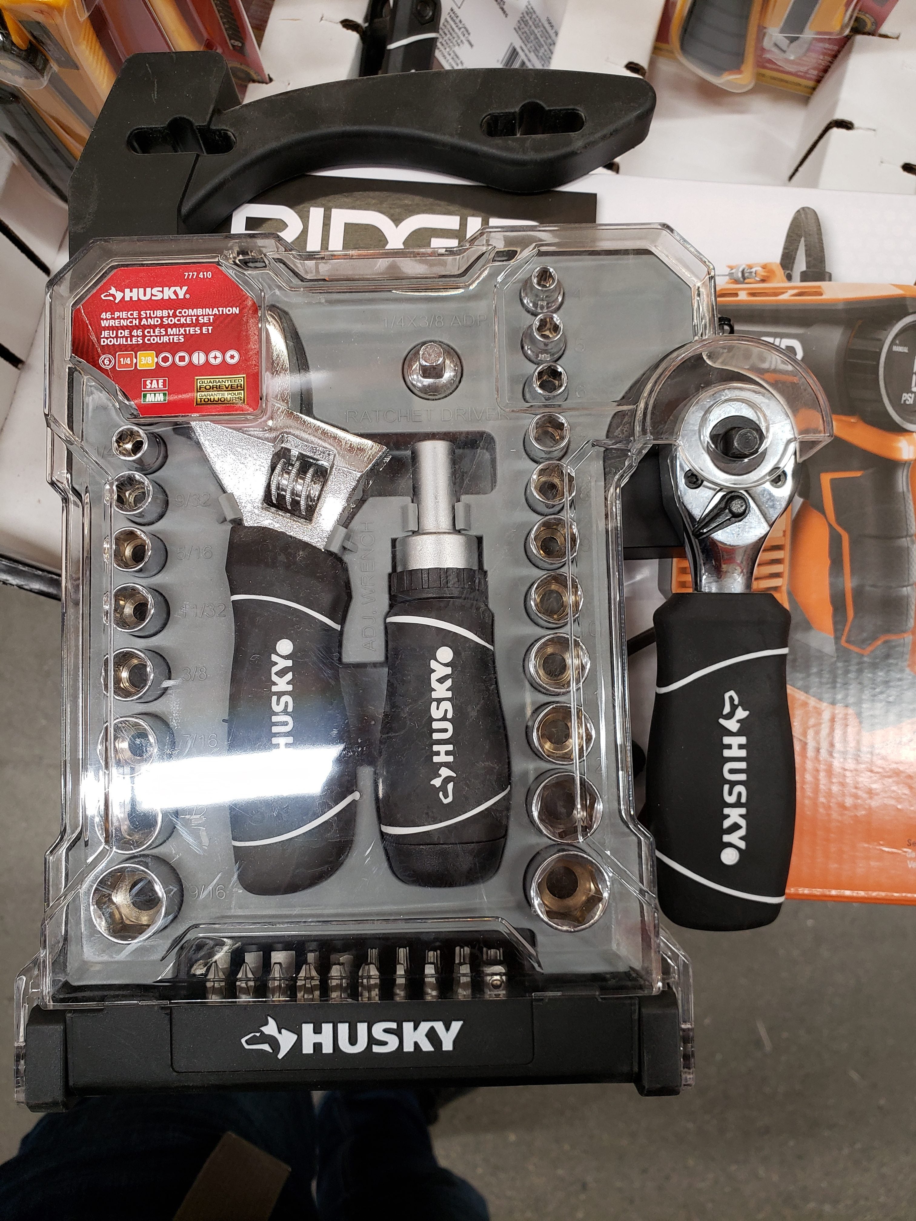 [Home Depot] Husky Stubby Set with Extendable Ratchet (46-Piece) - $19. ...
