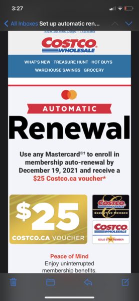 [Costco] Sign Up for Membership Auto Renewal, receive $25 off $100 ...