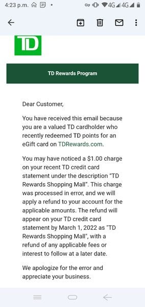 [TD Bank] TDRewards: Redeem your TD Points for $50 eGift Cards and get ...