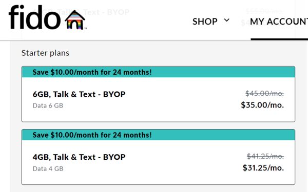 [Fido] Fido Ontario BTS plans 4GB - $31.25 , 6 GB - $35 (add a line ...