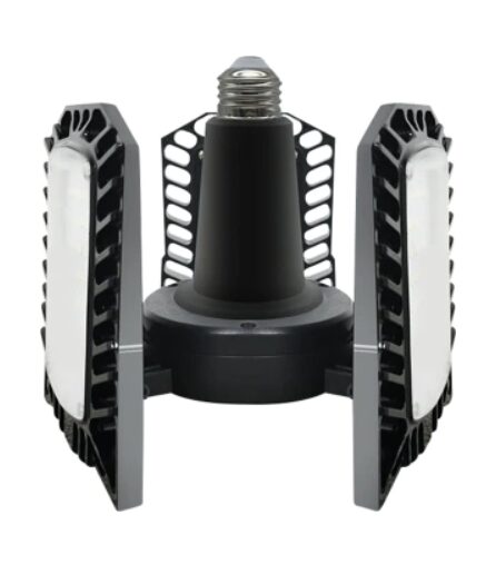 [Princess Auto] Power Fist LED 8,000 Lumen Black 3-Panel Garage Light ...