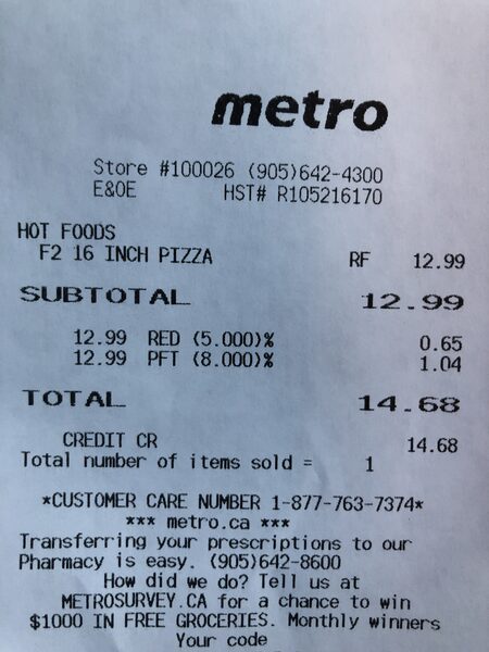 [Metro] Metro ON - 16" XL 3 Topping In Store Stone Baked Pizza $10.99 ...