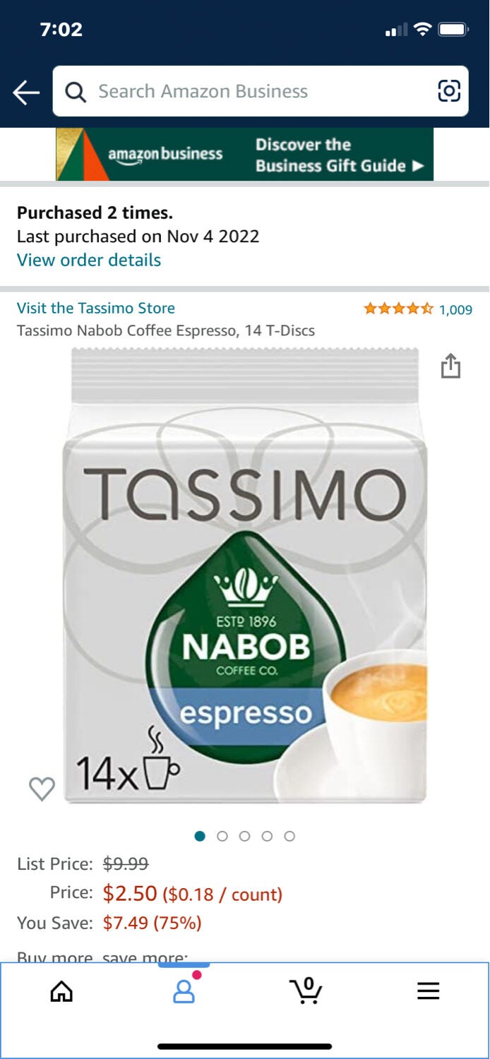 [Amazon.ca] Tassimo Nabob Coffee Espresso, 14 T-Discs $2.50 ...