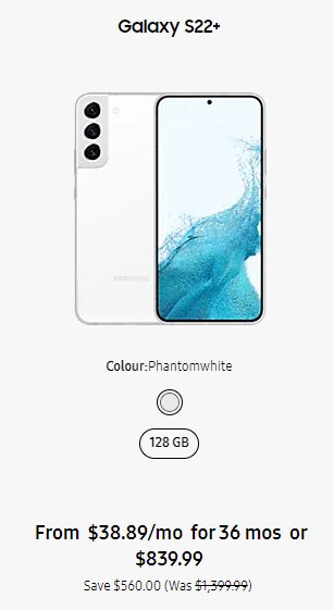 [Samsung] [Black Friday] Samsung Galaxy S22 Plus $839.99 via Perkopolis ...