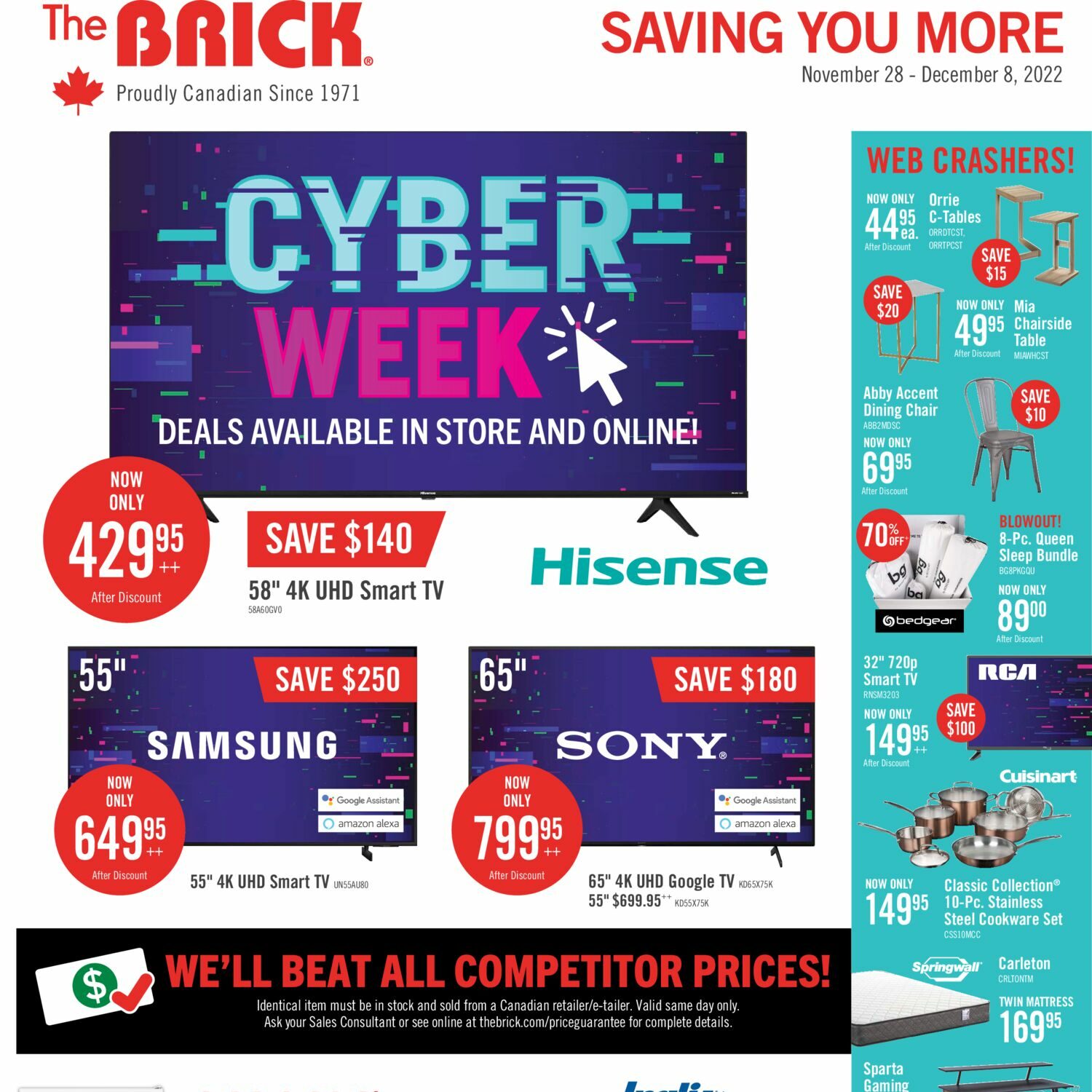The Brick Weekly Flyer - Saving You More - Cyber Week Sale (ON) - Nov ...