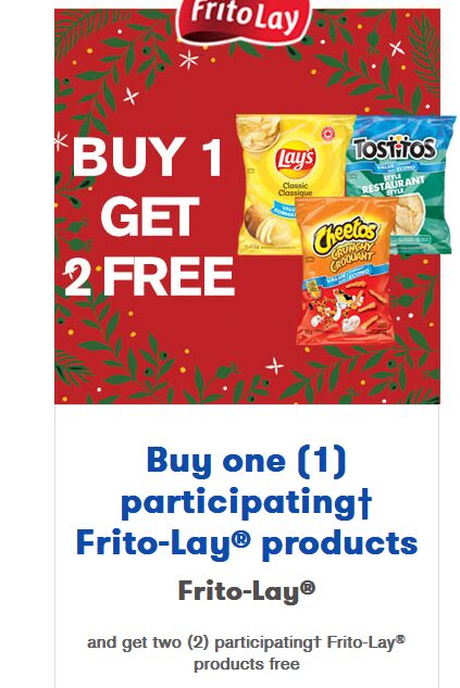 [TastyRewards] Buy one (1) participating Frito-Lay product and get two ...