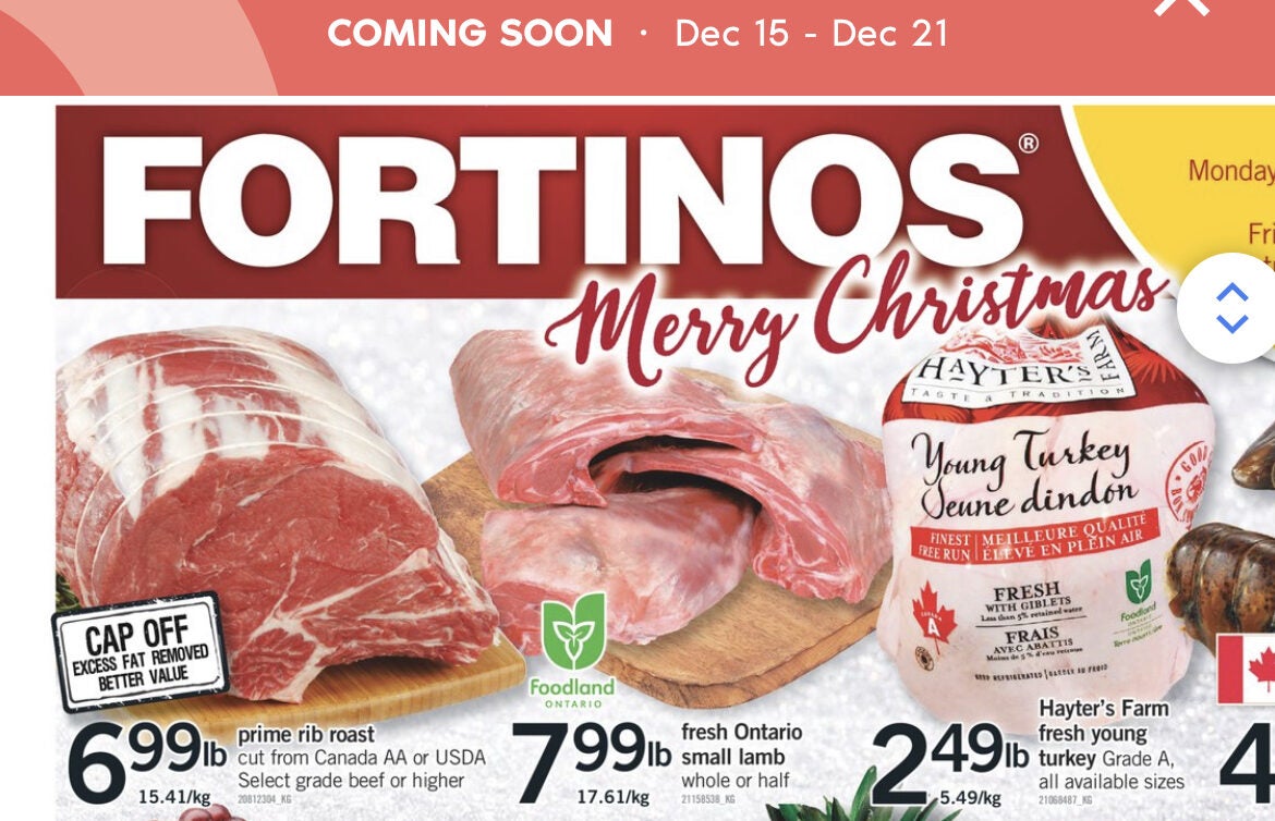 [Fortinos/Loblaws] Prime Rib Roast (Cap off AA or higher) $6.99/lb Dec ...