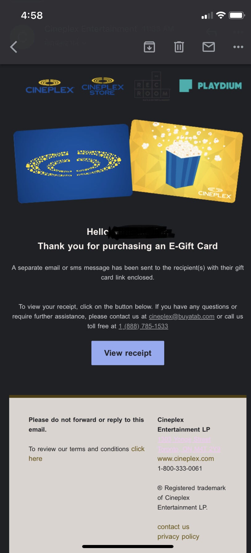 [Cineplex] Spend $50 on Cineplex Gift Cards and Receive a Holiday Gift ...