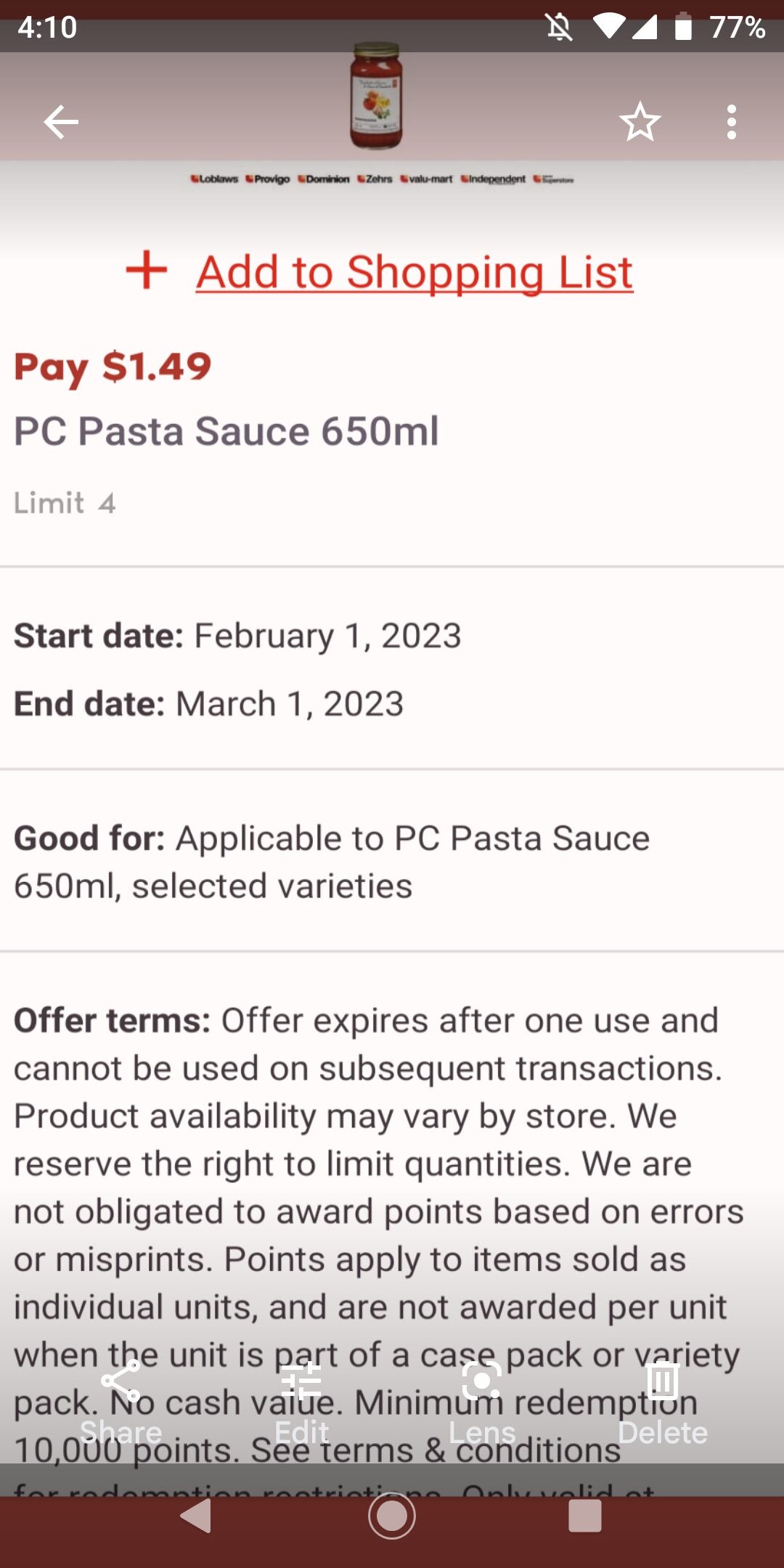 [Loblaws] PC Pasta Sauce 650ml $1.49 (reg. $4.99) for PCO members (Feb ...