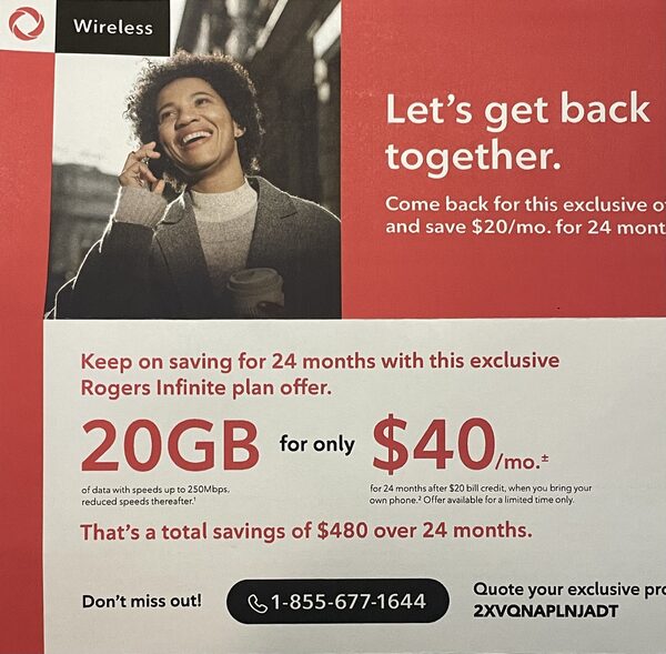 [Rogers] Rogers infinite 20G for $40 - RedFlagDeals.com Forums