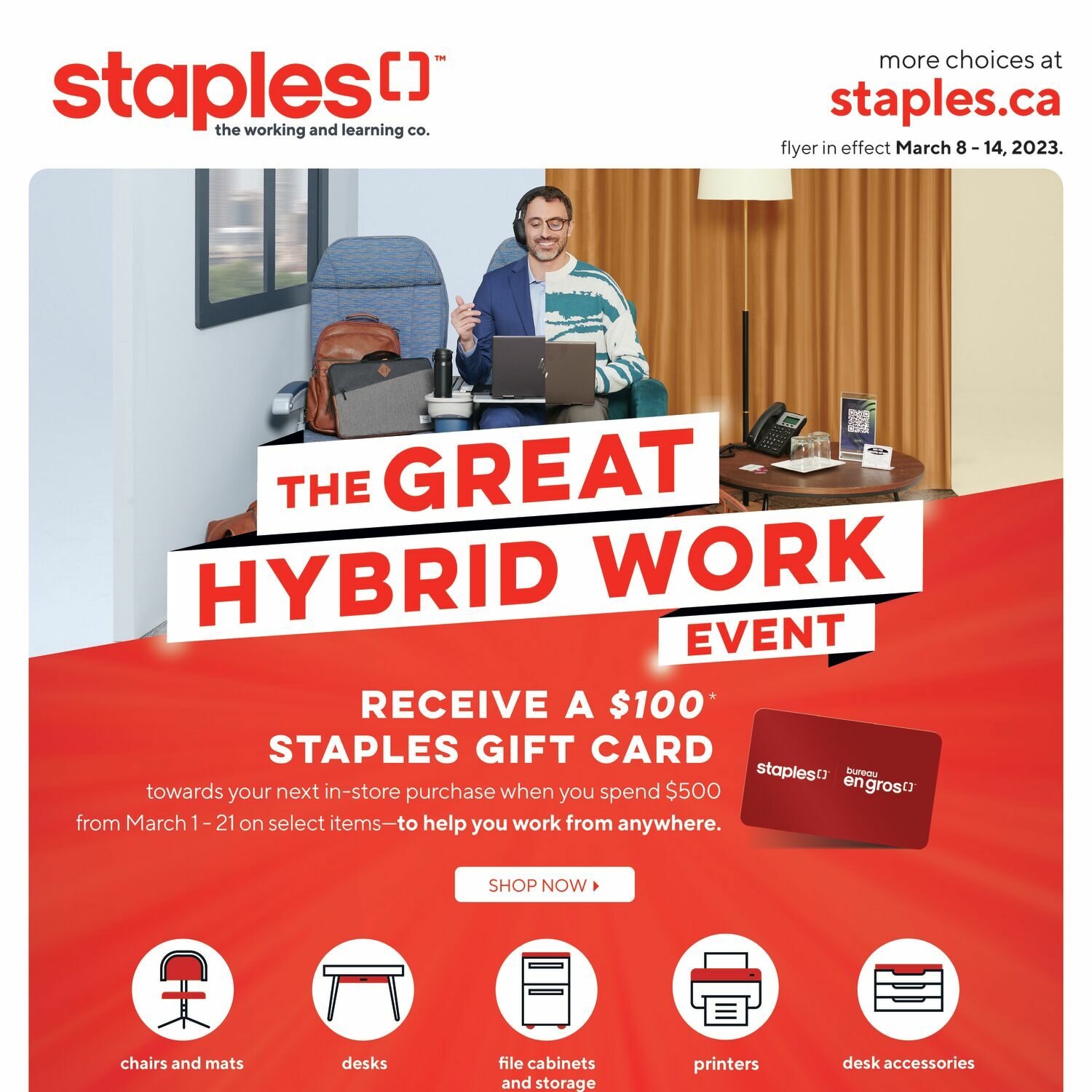 Staples Weekly Flyer - Weekly Deals - The Great Hybrid Work Event - Mar ...