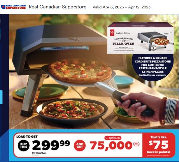 [Real Canadian Superstore] PC Pizza Oven $299.99 + earn 75,000 PCO ...