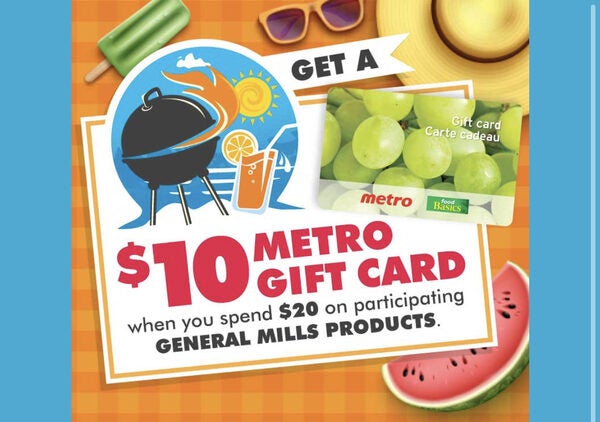 [Metro] Get $10 Metro gift card when you spend $20 on any General Mills ...