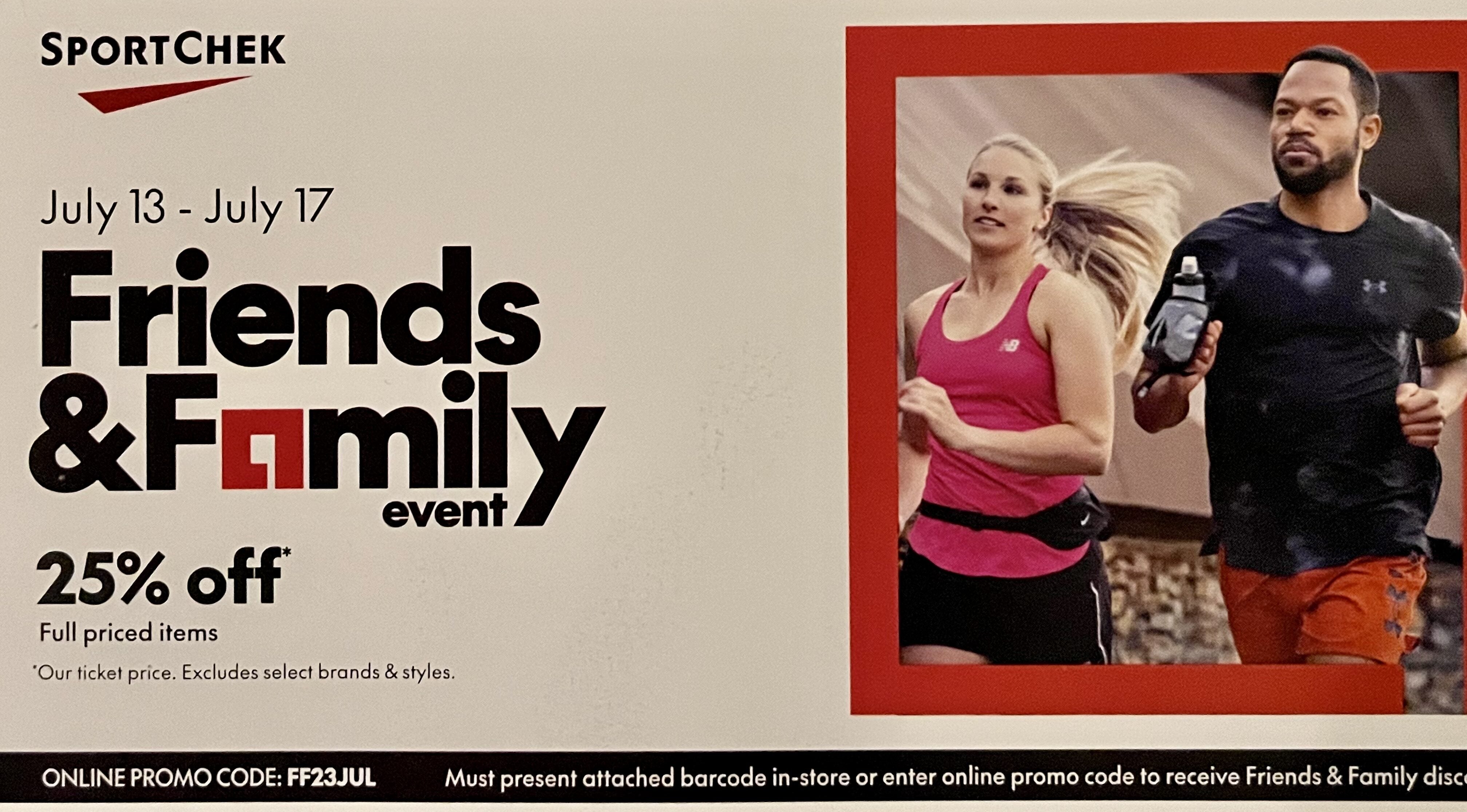 [Sport Chek] 25% off Friends and Family July 13-17 - RedFlagDeals.com ...