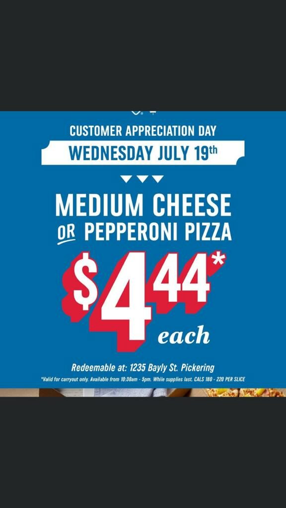 [Domino's Pizza] Customer Appreciate Day - $4.44 Medium Pepperoni or ...