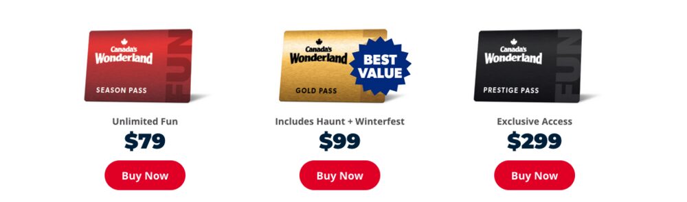 [Canada's Wonderland] 2024 Season Passes -single use Fast Lanes for ...
