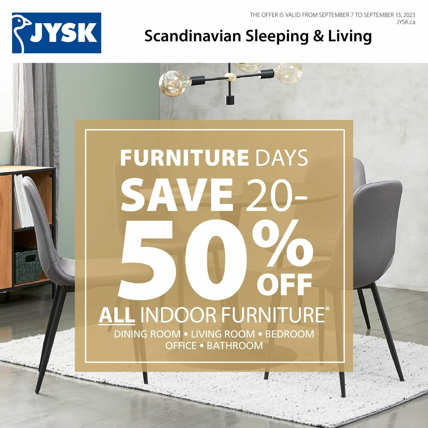 JYSK Weekly Flyer - Weekly Deals - Furniture Days - Sep 7 – 13 ...