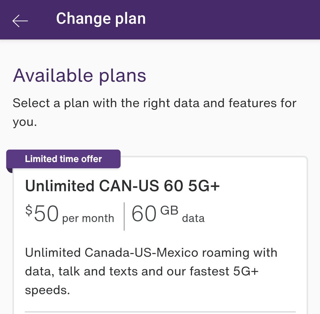 [Telus] [Black Friday] TELUS EPP BYOD Offer: Unlimited CAN-US 60GB 5G ...