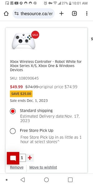 [The Source] Xbox Wireless Controller - $49.99 ($44.99 w/ PSP ...