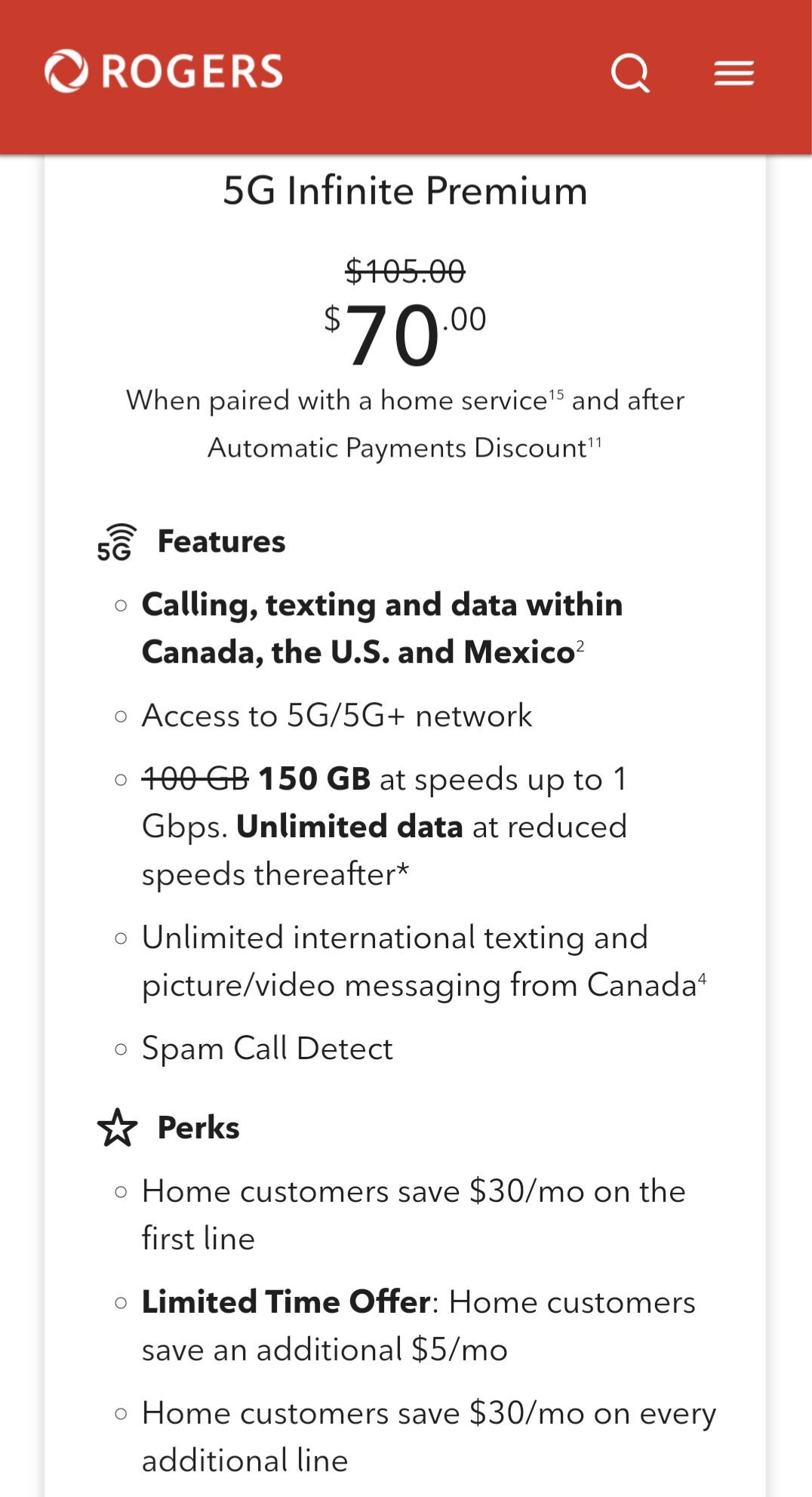 [Rogers] Rogers Cellular Plan $45/120gb,5G, with Free Pixel 7 (For Home ...