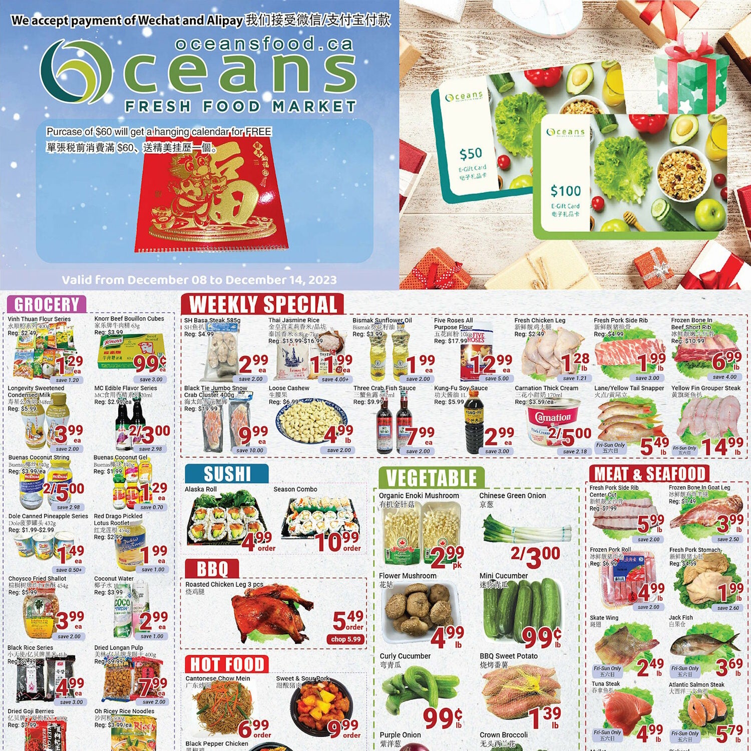 Oceans Fresh Food Market Weekly Flyer - Weekly Specials - Dec 8 – 14 ...