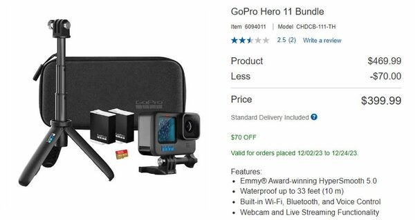 [Costco] GoPro Hero 11 Bundle $399.99 - RedFlagDeals.com Forums