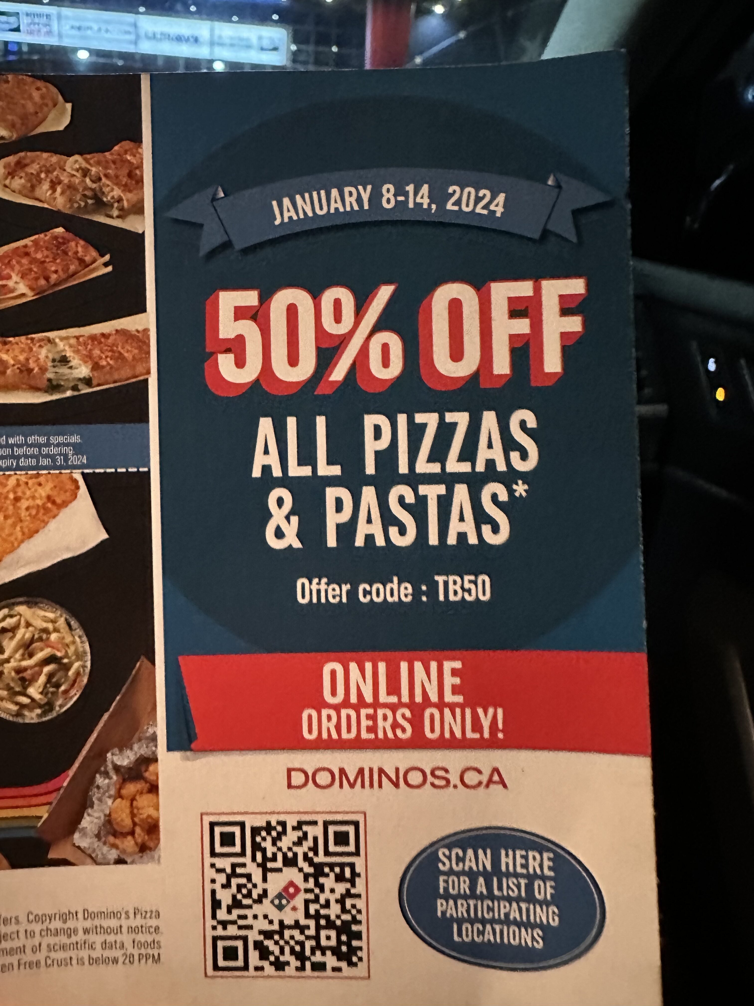 [Domino's Pizza] 50% OFF Pizzas and Pasta at participating locations ...