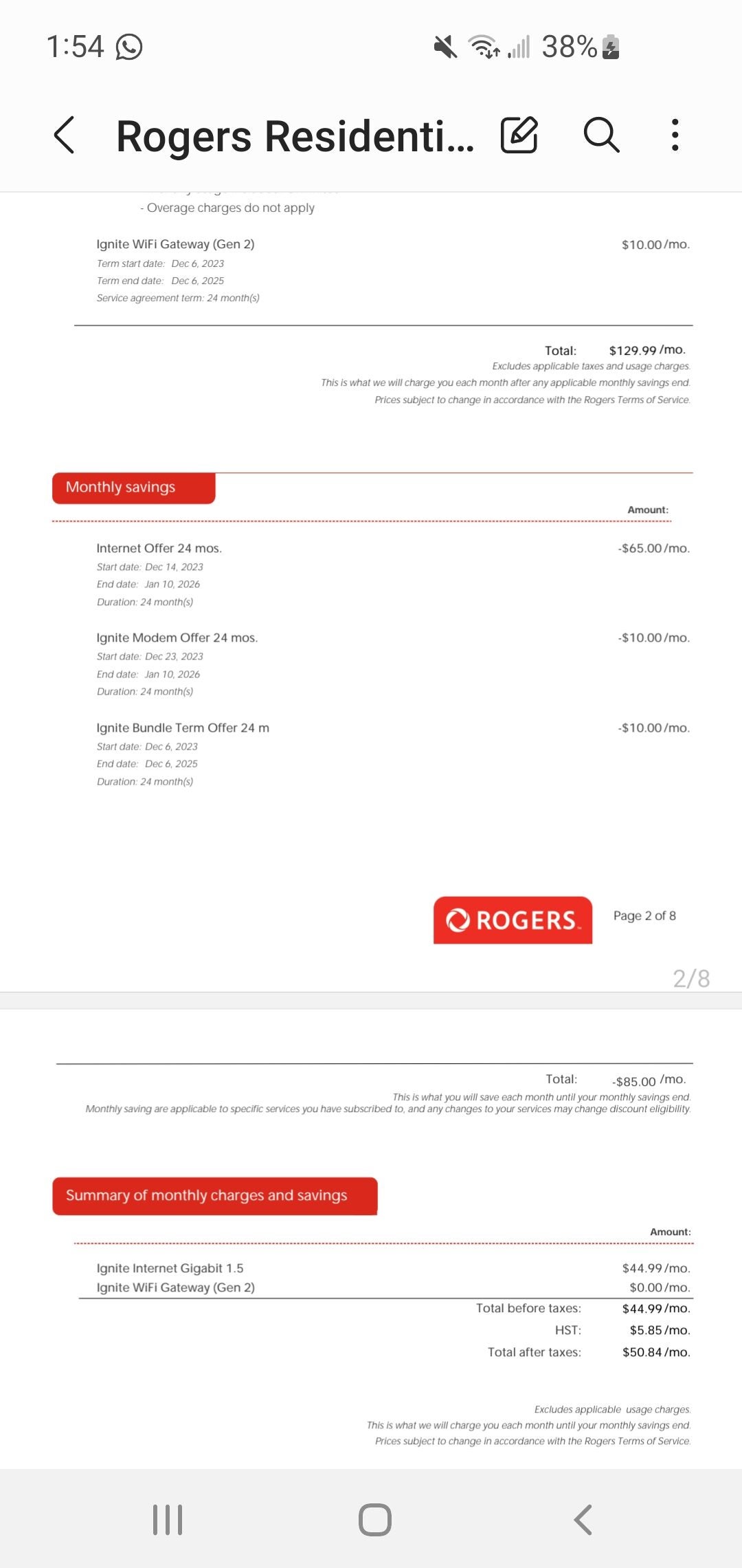 [Rogers] [Rogers] Ignite Internet 1.5 Gigabit for $44.99 12 months term ...