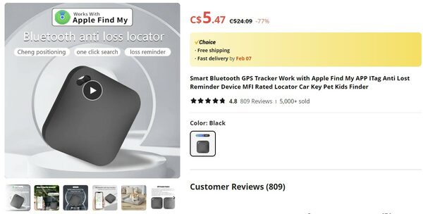 Apple AirTag alternatives on AliExpress - $6.99 CAD - RedFlagDeals.com ...