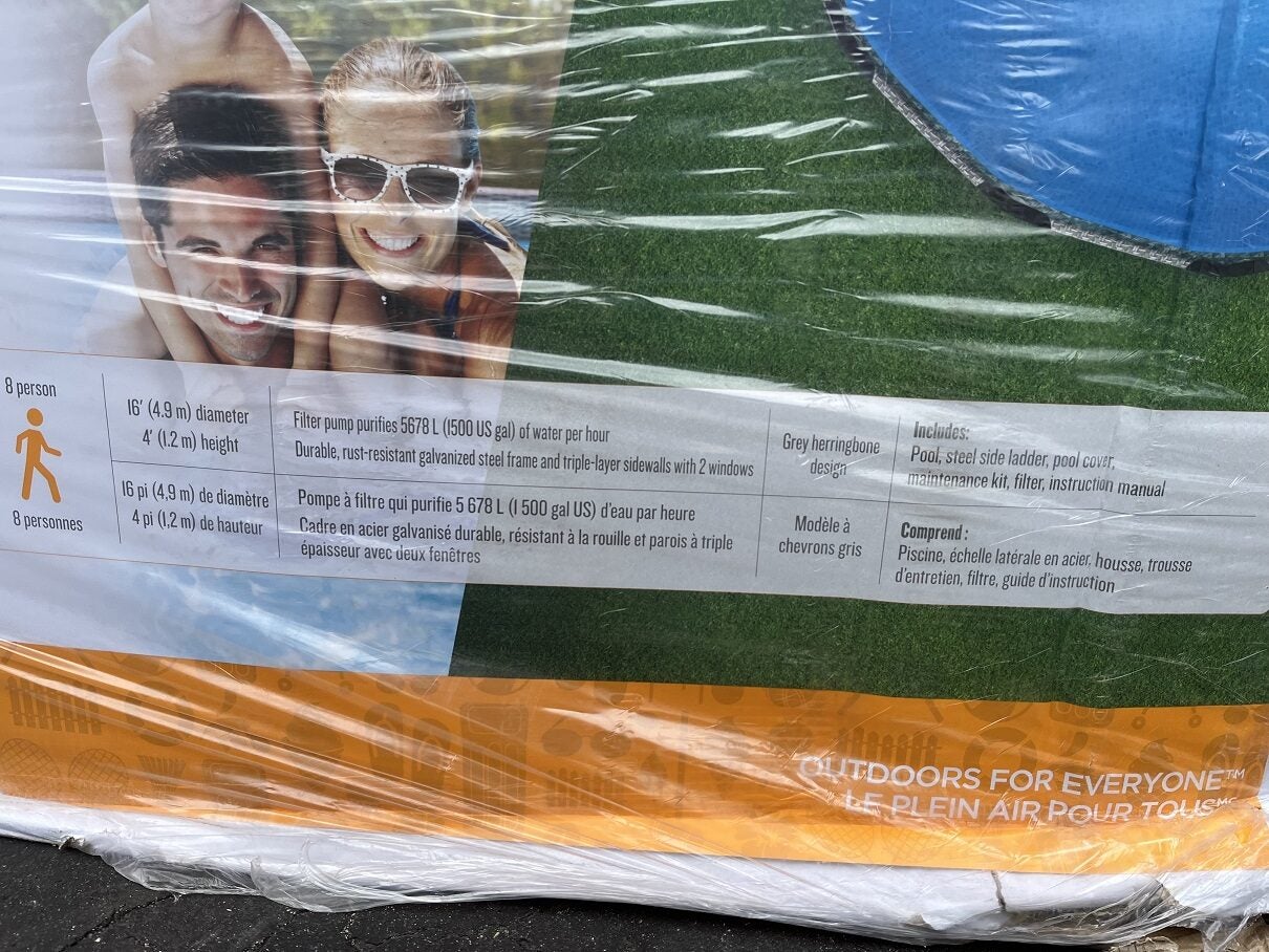 *BNIB* Outbound Round Steel Frame Swimming Pool with Ladder, 16ft x 48 ...