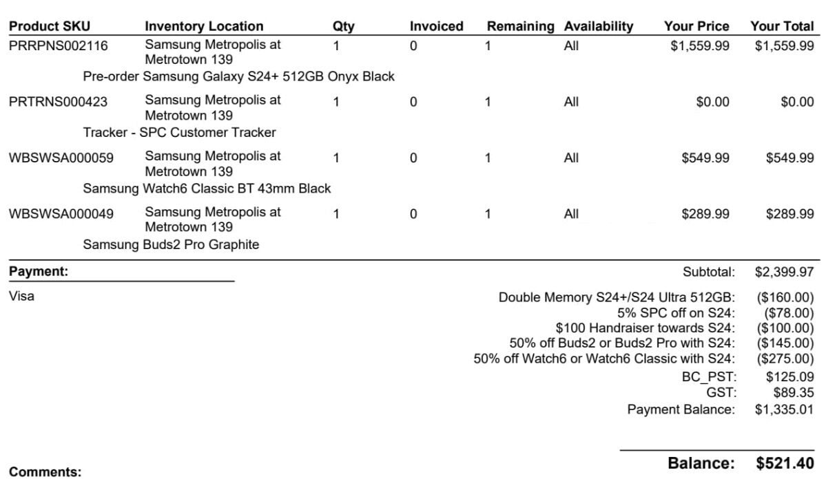 [Samsung] Samsung S24 pre-sale starts January 17 at 10 AM PT/1PM ET (NO ...