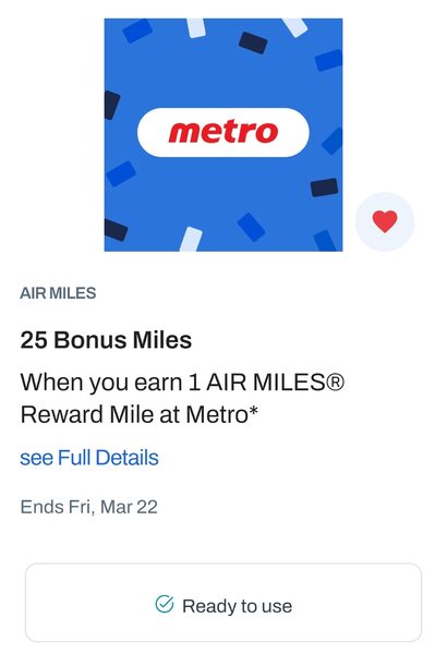 [Air Miles] HUGE Versatile Offer: 20X Miles at select partners ...