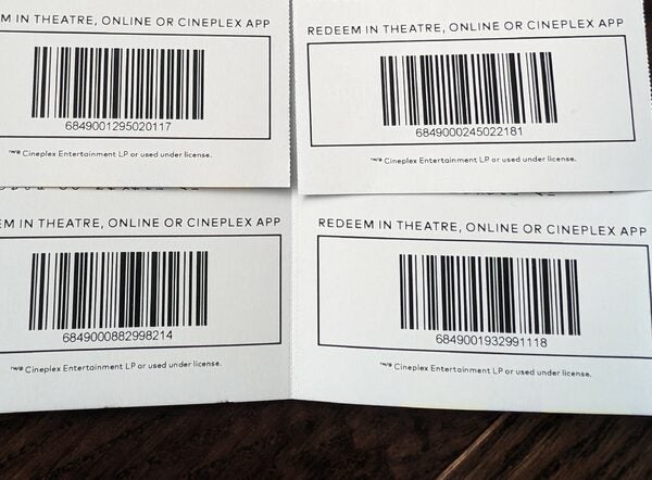 [Cineplex] Buy a $30 gift card, get a free movie ticket, and popcorn ...
