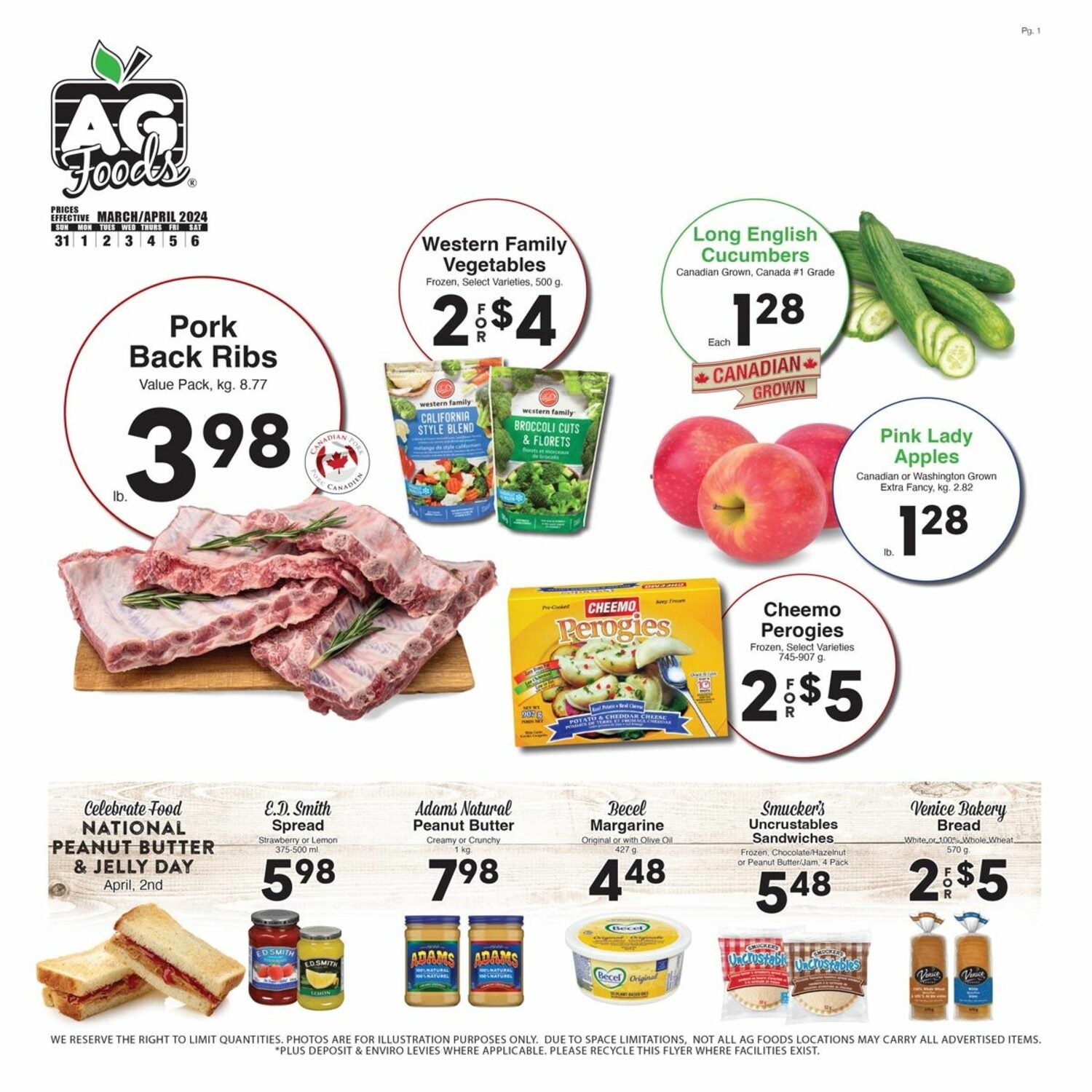 AG Foods Weekly Flyer - Weekly Specials - Mar 31 – Apr 6 - RedFlagDeals.com