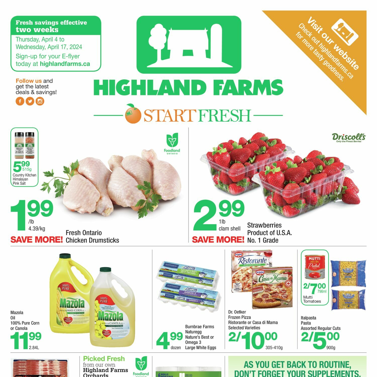 Highland Farms Weekly Flyer - 2 Weeks of Savings - Start Fresh - Apr 4 ...