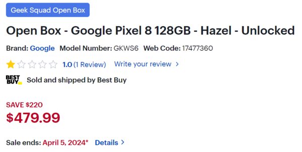 [Best Buy] Open Box Google Pixel 7 - $399.99 - RedFlagDeals.com Forums