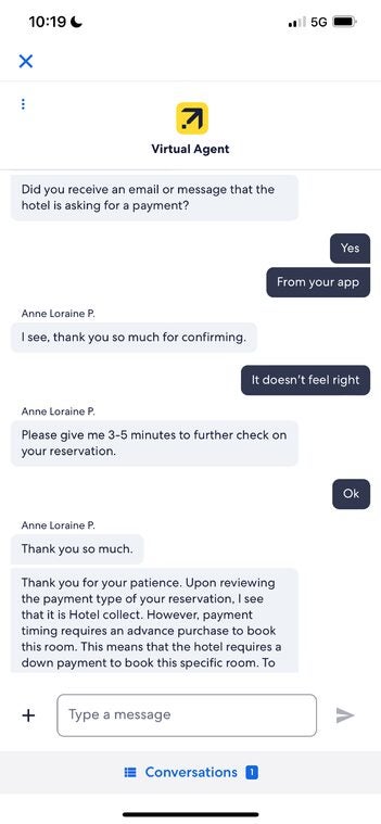 Expedia customers beware - Phishing message via app chat - RedFlagDeals ...