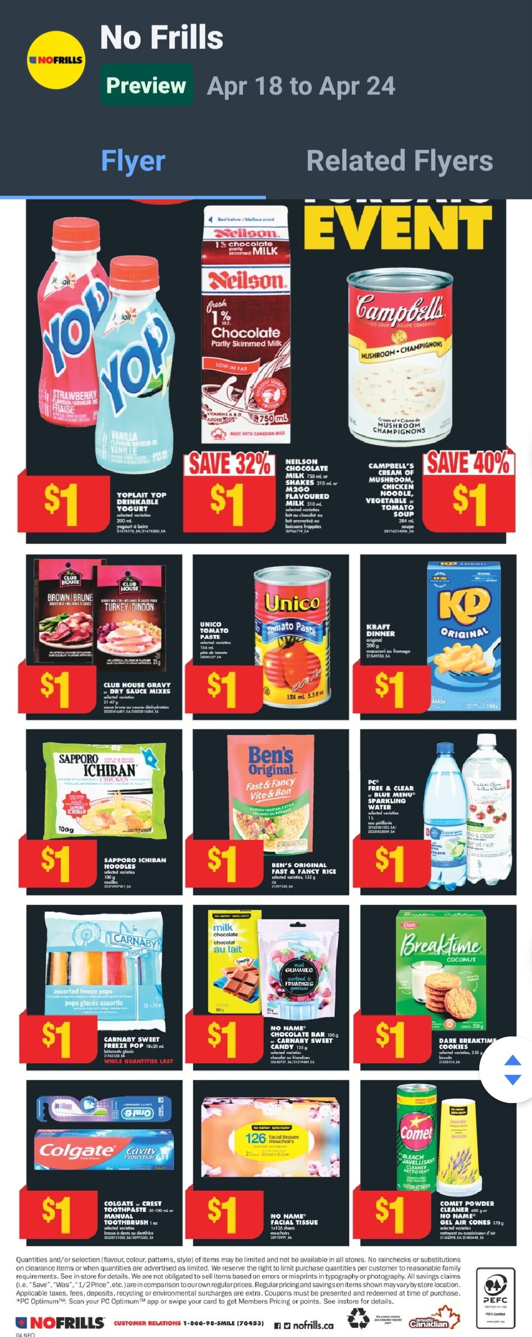 [No Frills] Ontario Nofrills: $0.88 cent/ $1 sale items April 18-24th ...
