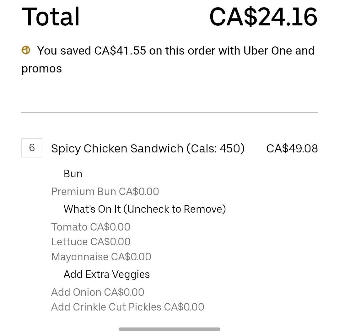 [Uber Eats] BOGO Free Wendy's Spicy Chicken Sandwich (YMMV ...