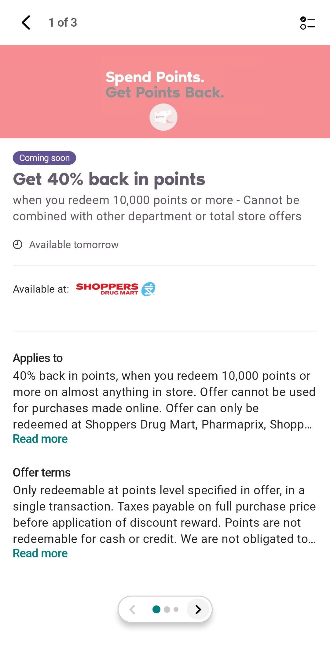 [Shoppers Drug Mart] YMMV PC Optimum Points - Spend Points. Get Points ...